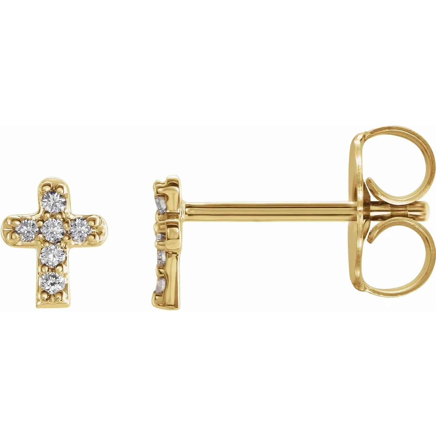 Mini Diamond Cross Studs