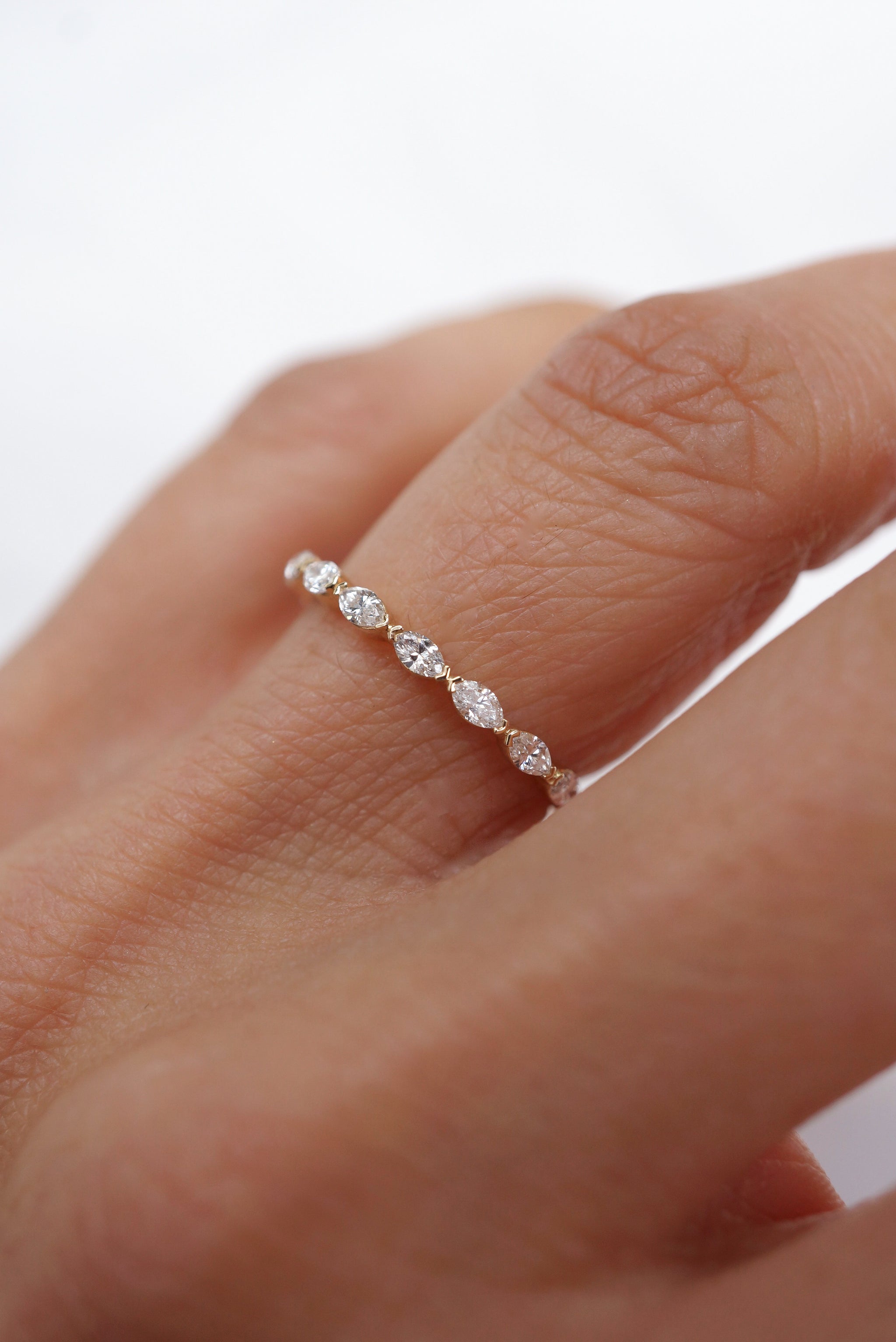 Petite Marquise Diamond Band