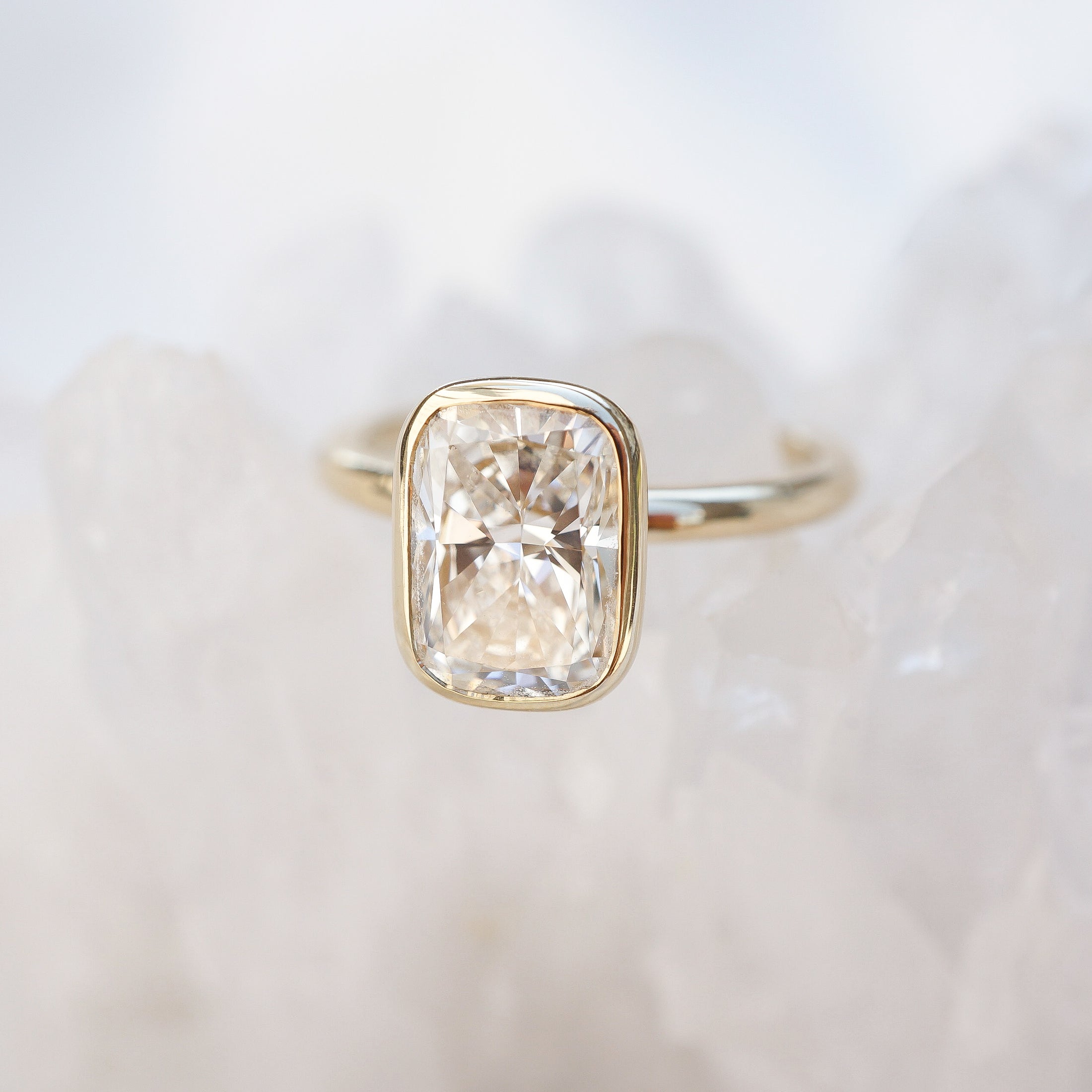 Bezel Cushion Solitaire
